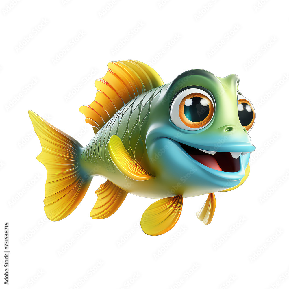 Eurasian Minnow cartoon character on Transparent Background Stock ...