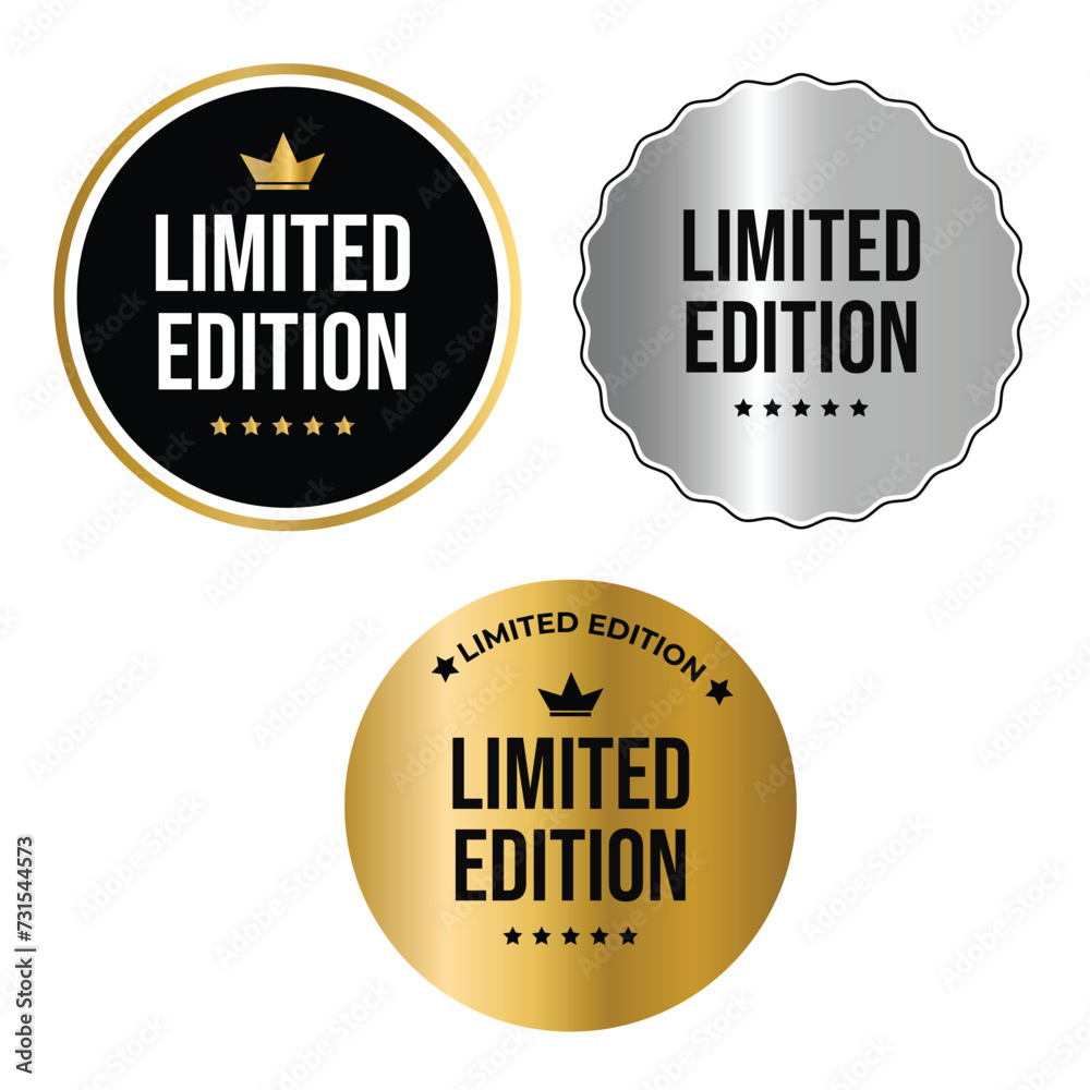 Limited edition label or Limited edition tag vector isolated in flat ...