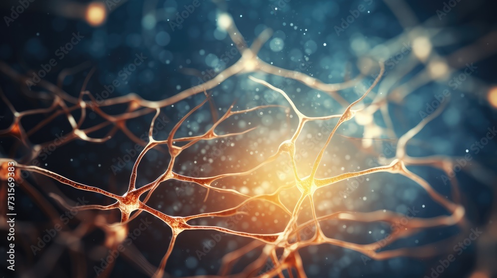 Abstract microscopic neural connections mycelium background nerve mind ...