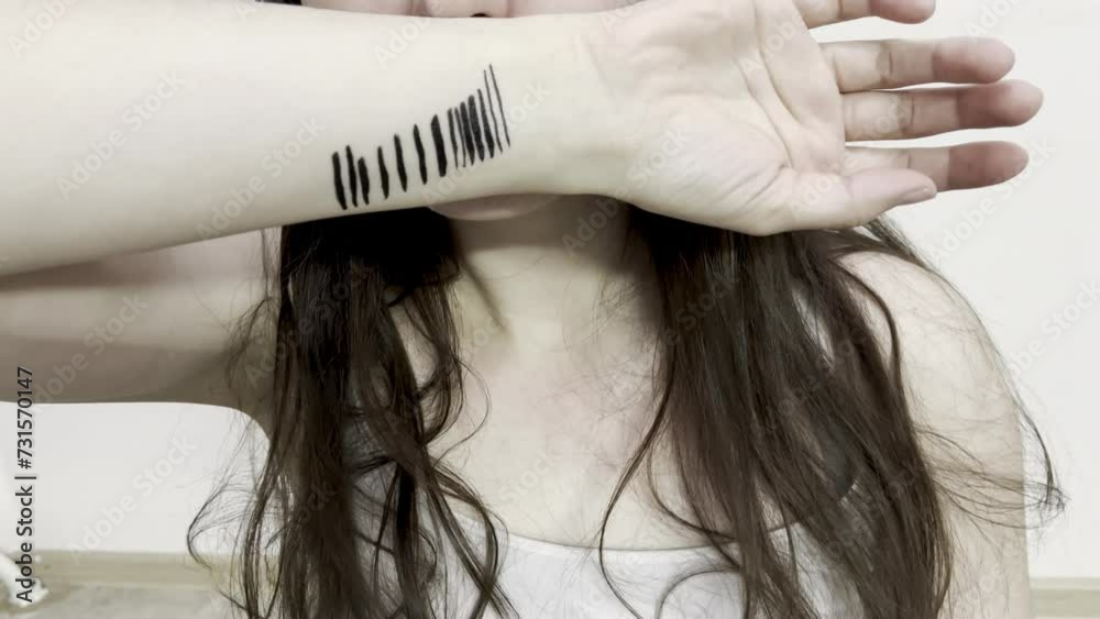 Barcode on female hand. Day for the Abolition of Slavery. World Day ...