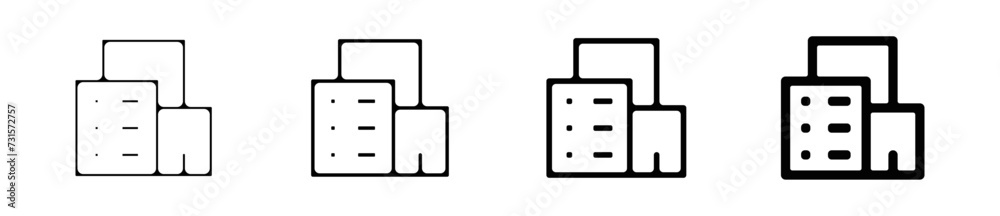 Icones symbole batiment immeuble habitation hlm Stock Vector | Adobe Stock