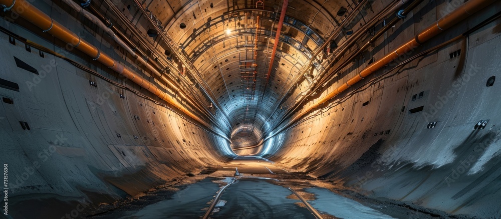 Underground tunnels are used to transport water, gas, and electricity ...