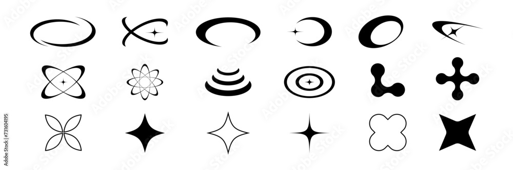 collection of Y2k elements. set Y2k. Y2k style graphic design y2k pack ...