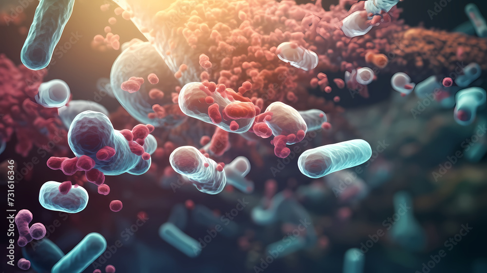 Macroscopic observation of organisms bacteria and cells and viruses ...