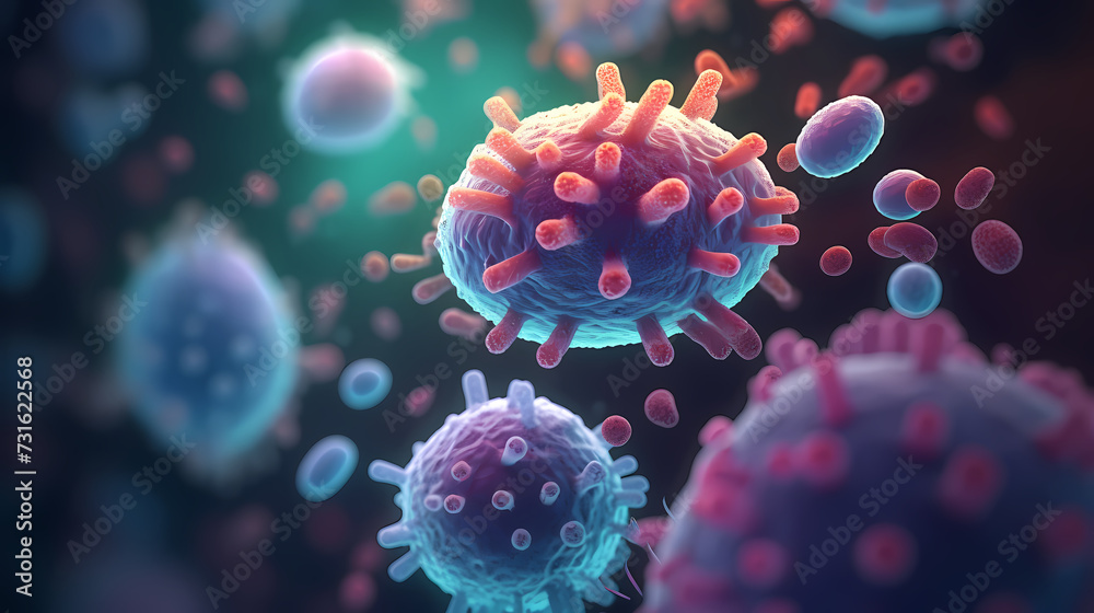 Macroscopic observation of organisms bacteria and cells and viruses ...