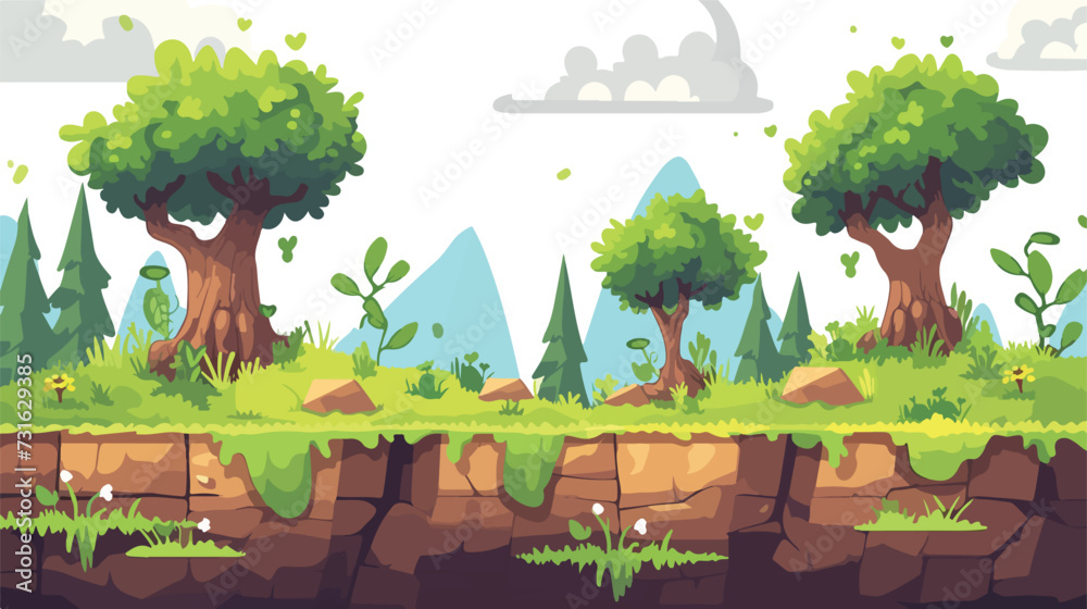 Vetor de Cartoon Game Background Isolated White do Stock | Adobe Stock