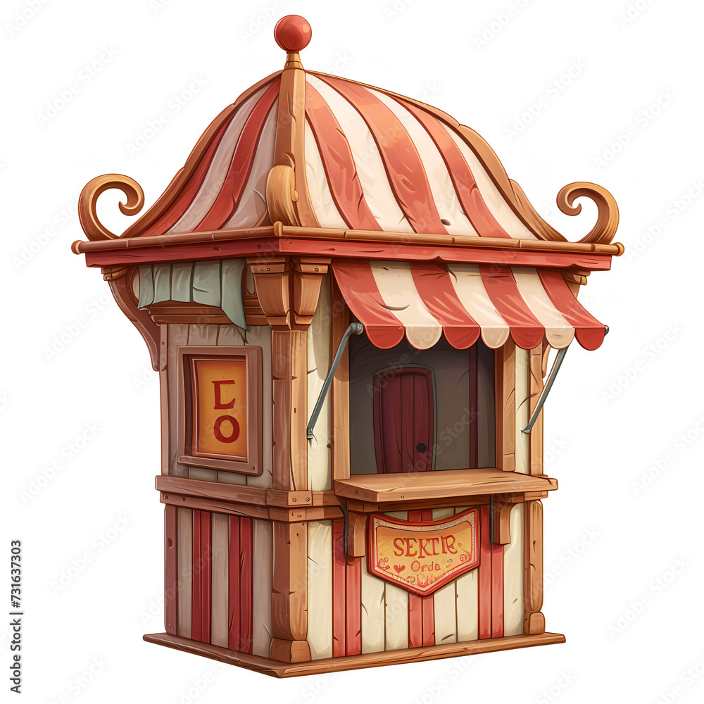 circus ticket booth vector on white background Stock Illustration ...