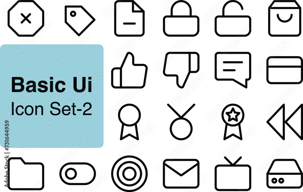 Discover simplicity and functionality with Basic UI Icon Set-2 ...
