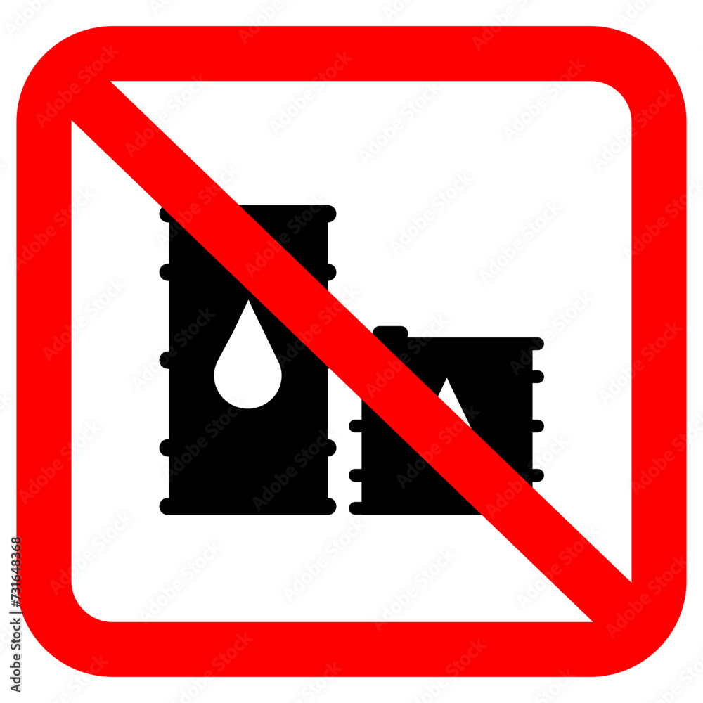 No Oil Prohibition Sign | Regulation of Crude Oil and Petroleum | Oil ...