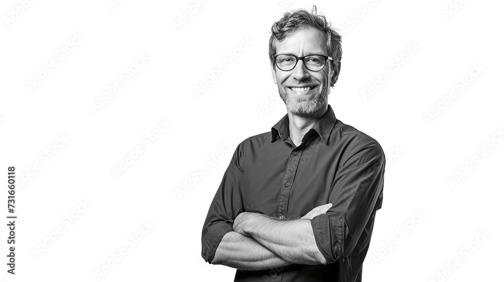 Smiling Confidence on Transparent Background, PNG, Generative Ai Stock ...