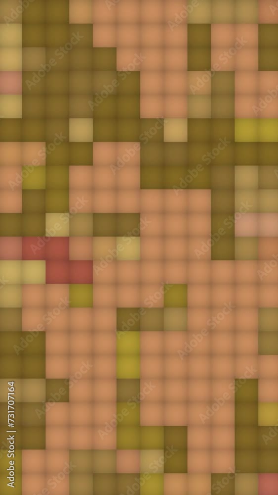 Geometric shape metallic gold cube polygon cube grid animated motion ...