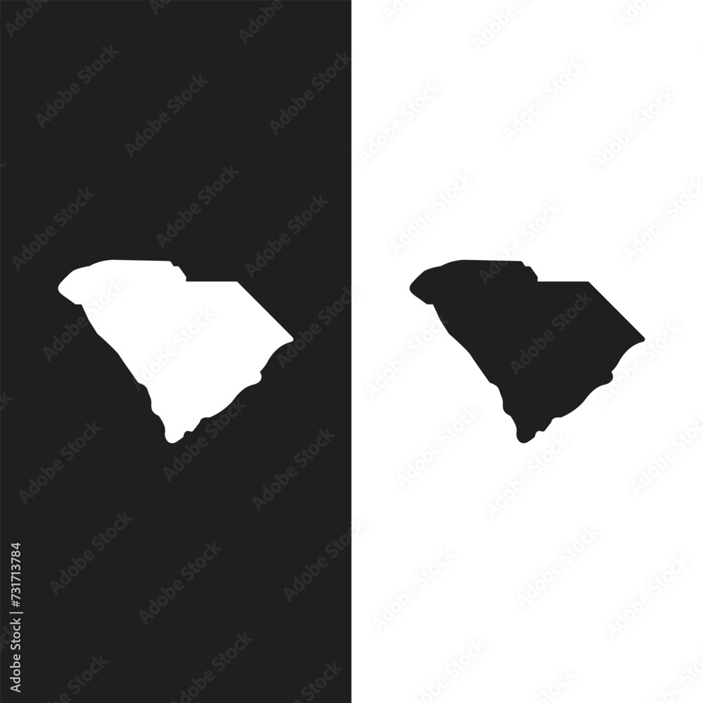 High detailed vector map - South Carolina South carolina map, united ... High detailed vector map - South Carolina South carolina map, united ...