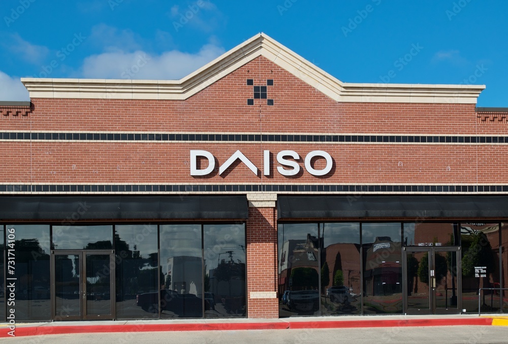 Daiso storefront exterior front view in Houston, TX USA on 09-24-2023 ...