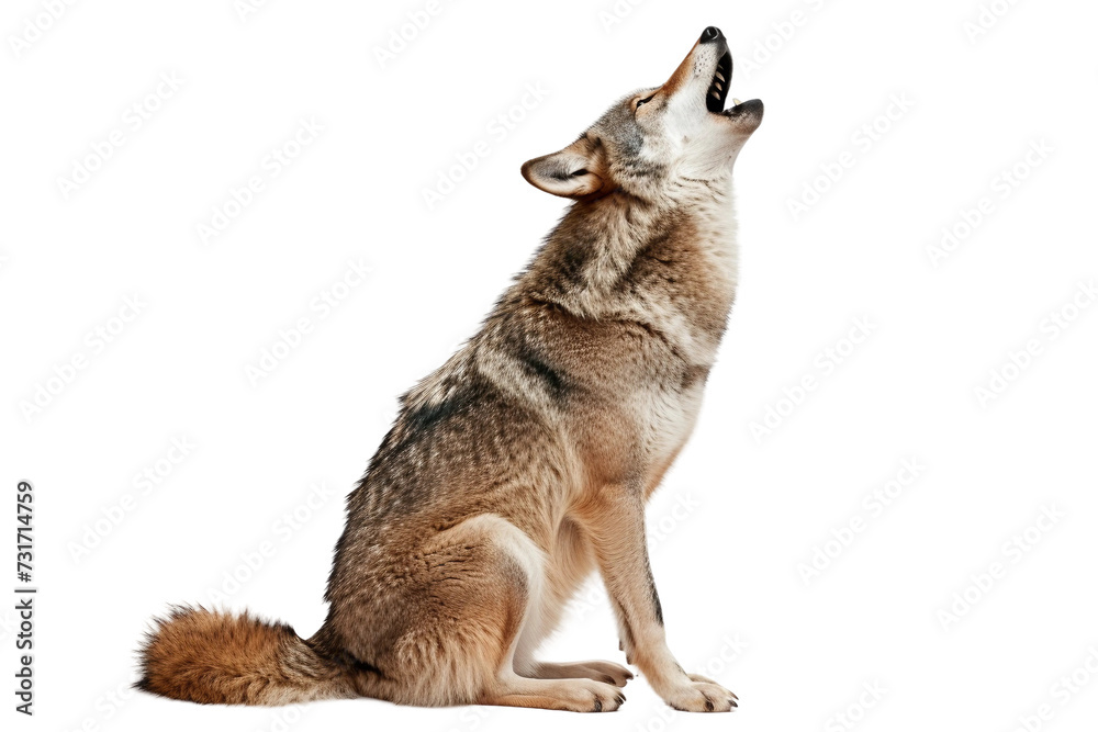 Wolf's Echoing Cry on Transparent Background, PNG, Generative Ai Stock Photo | Adobe Stock