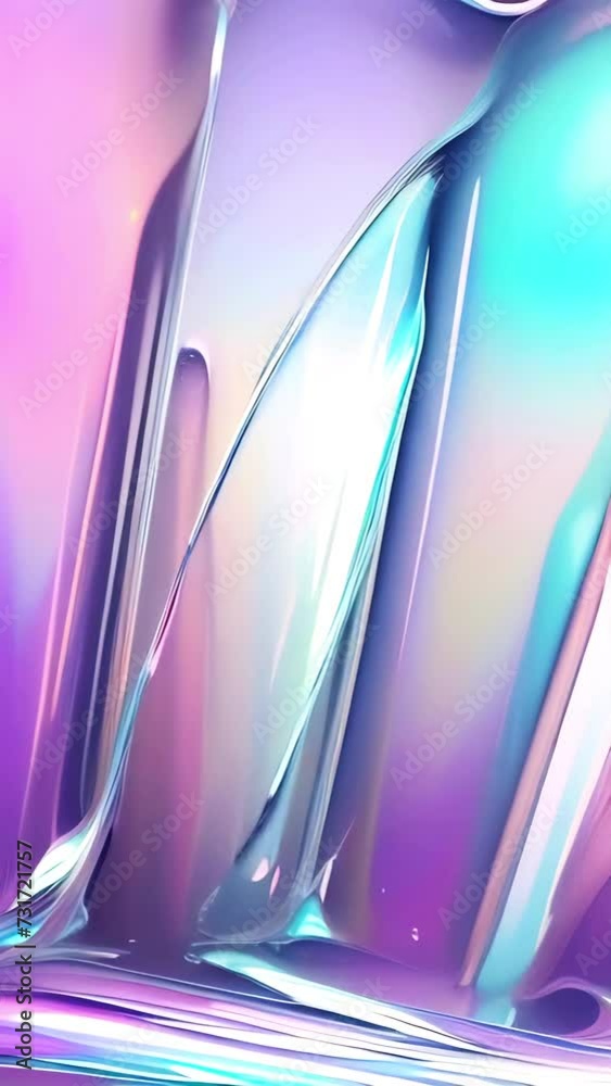 An abstract liquid chrome effect background featuring smooth glowing ...