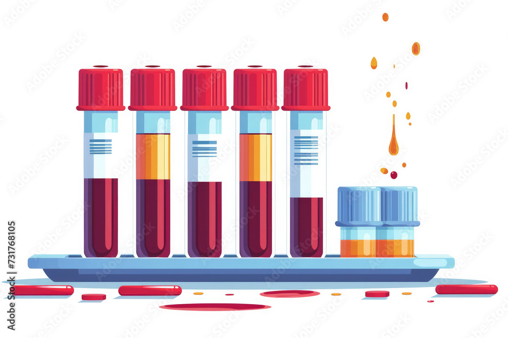 Blood Tests: To check cholesterol levels and other indicators Stock ...