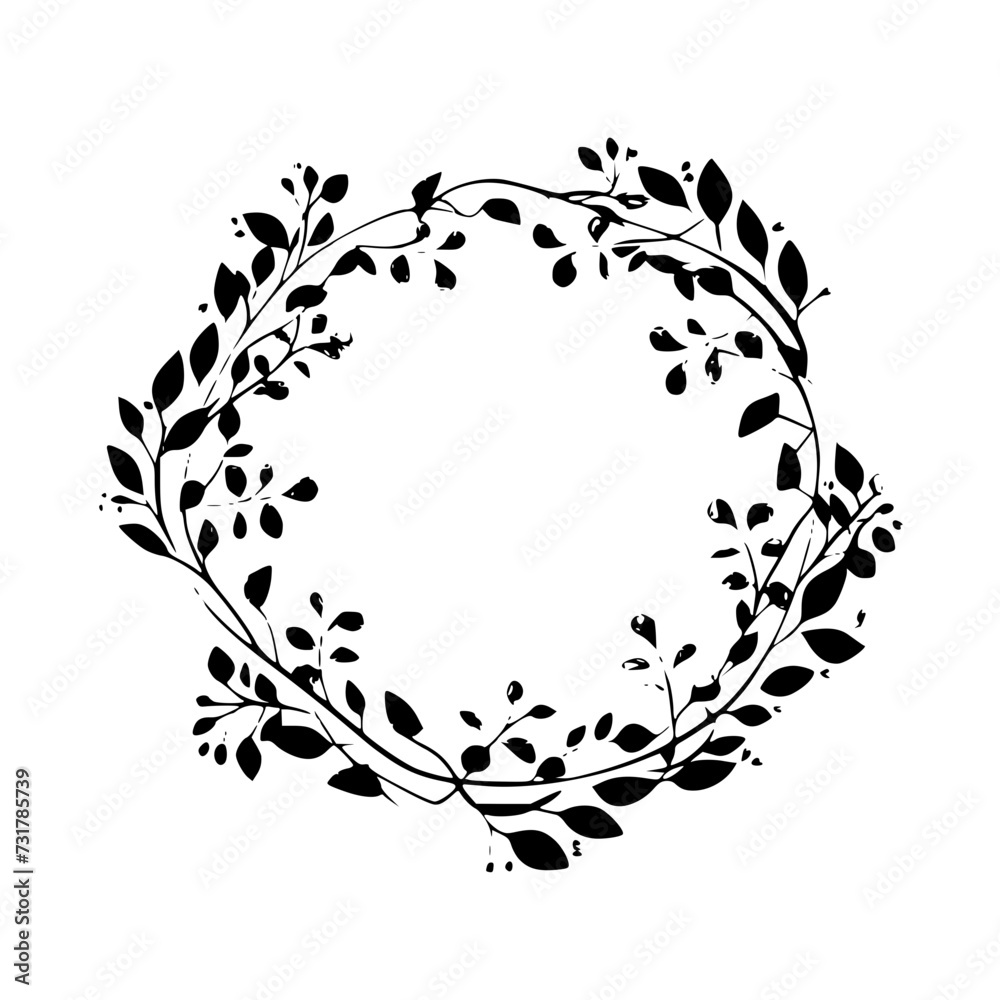 flower svg, flower wreath svg, Circle frame svg, botanical svg, rose ...
