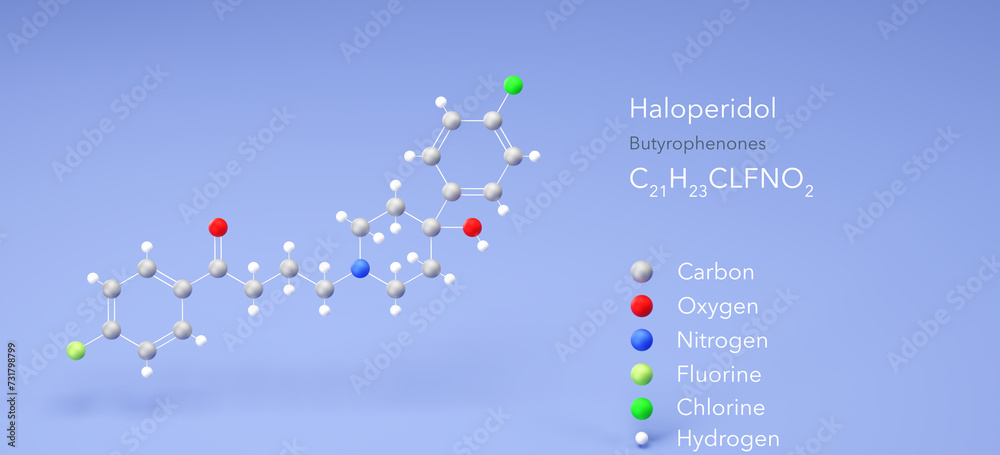 haloperidol molecule, molecular structures, haldol, 3d model ... haloperidol molecule, molecular structures, haldol, 3d model ...