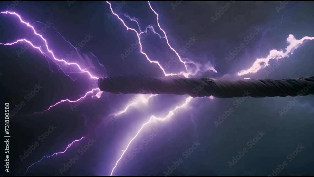 Electrical wire Electrical discharge between two bare cables Electric ...