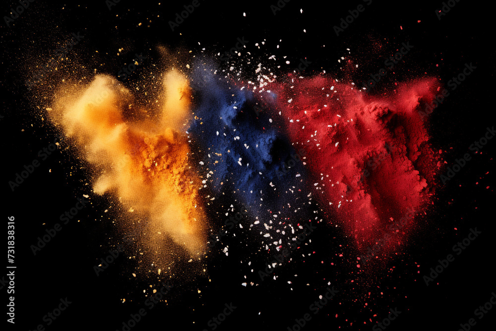 Abstract powder colourful splash background illustration. Soft pastel ...