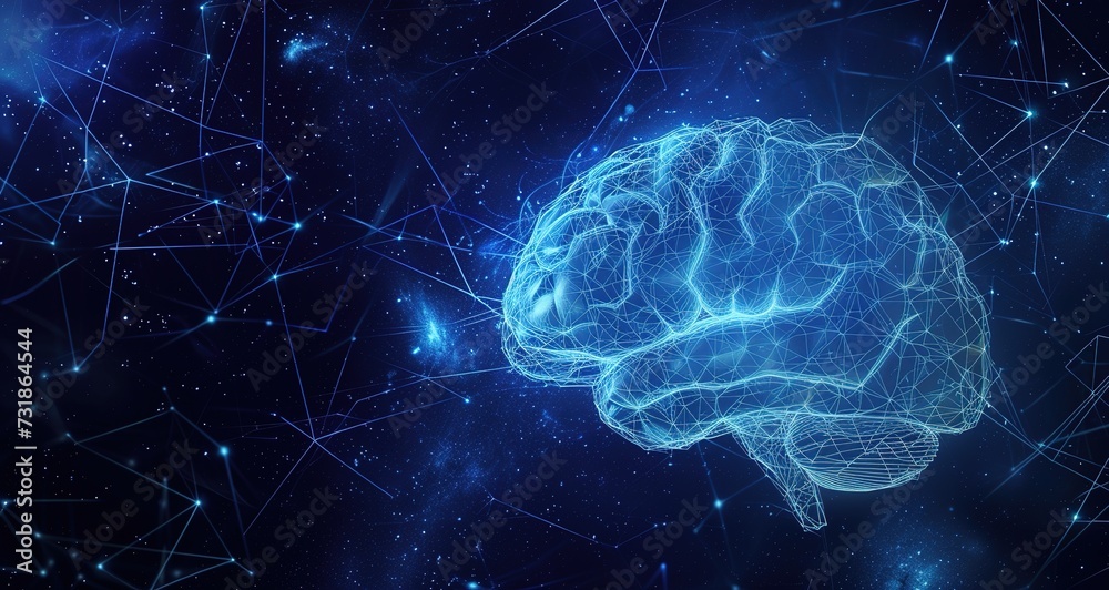 Digital synaptic connections: visualization of a glowing neural network ... Digital synaptic connections: visualization of a glowing neural network ...
