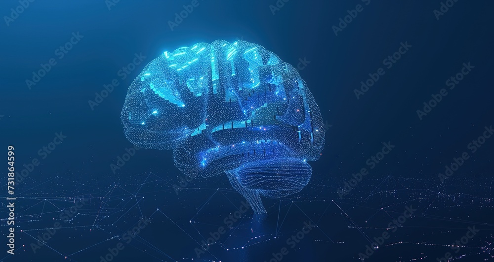 Digital synaptic connections: visualization of a glowing neural network ... Digital synaptic connections: visualization of a glowing neural network ...