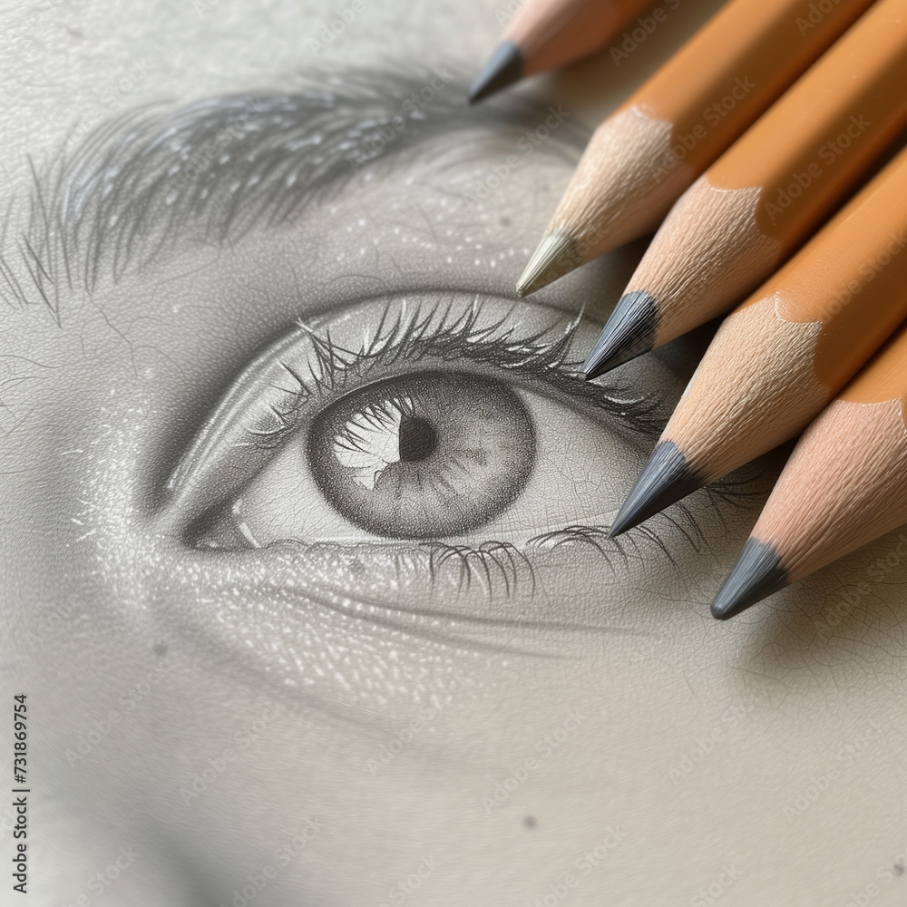 Hyper-Realistic Pencil Drawing of a Human Eye: Artist's Detailed ...
