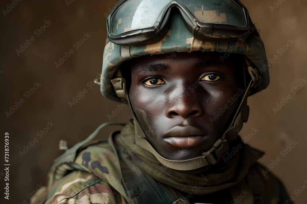 Detailed portraits of soldiers participating in peacekeeping missions ...