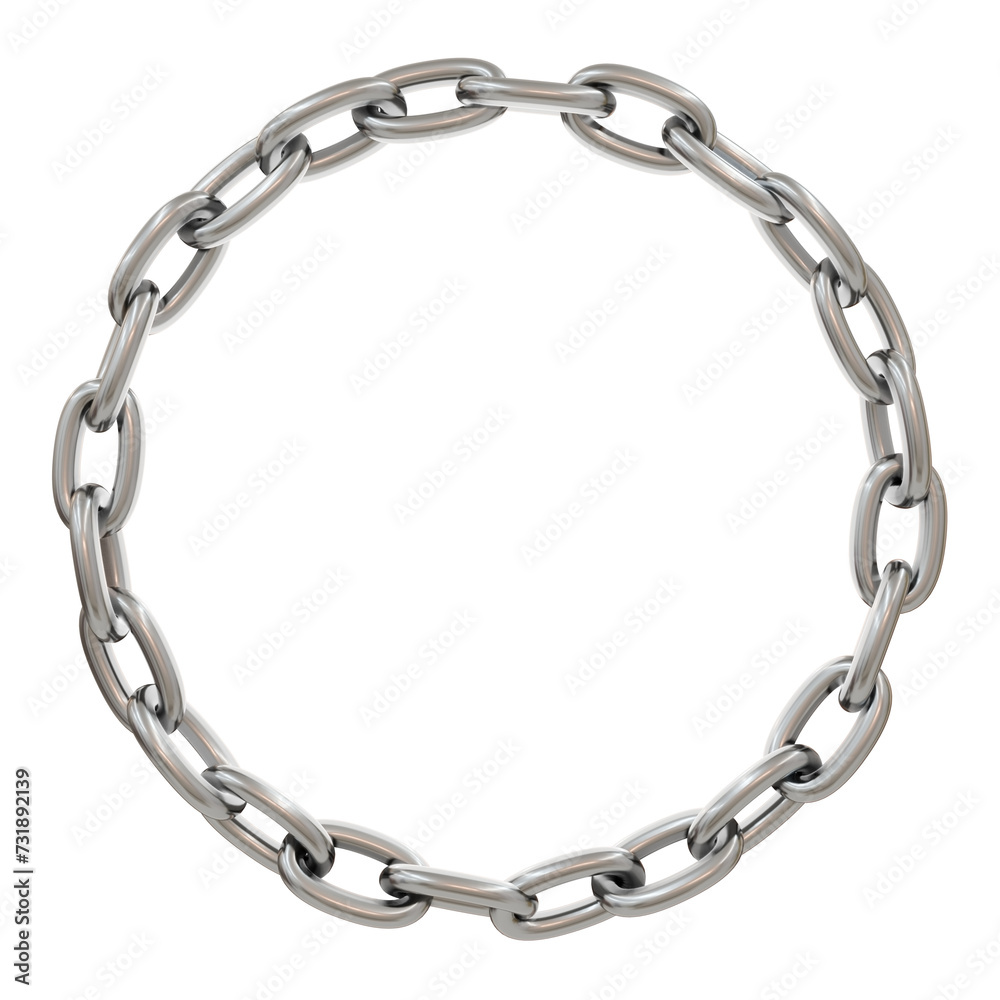 Abstract elegance: Sculptural metallic chains rendered in 3D, offering ...