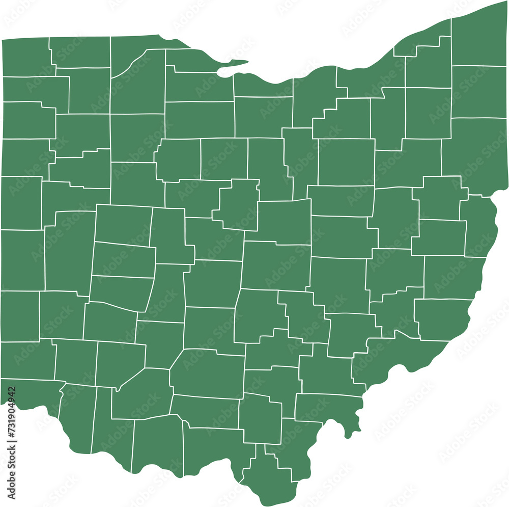 doodle freehand drawing of ohio state map. Stock Illustration | Adobe Stock