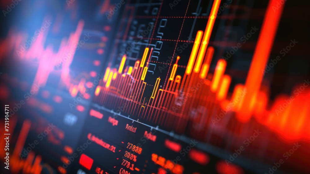 In-depth financial analysis on display: Breaking news screen with ...