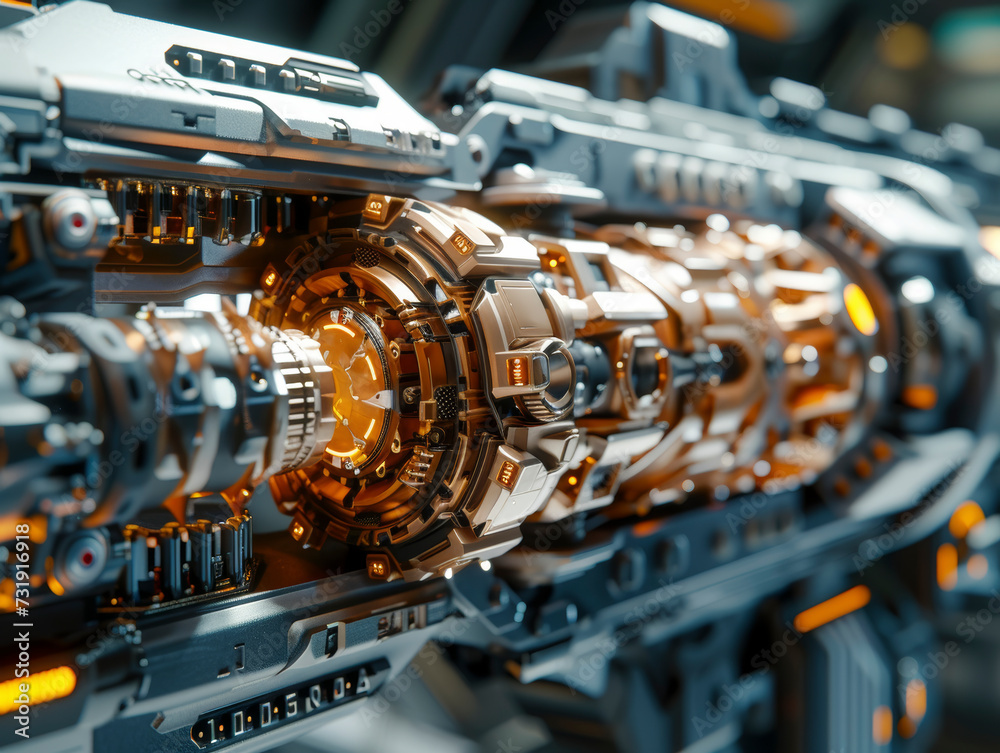 Elements of a raging engine built on the use of atomic energy for space ...