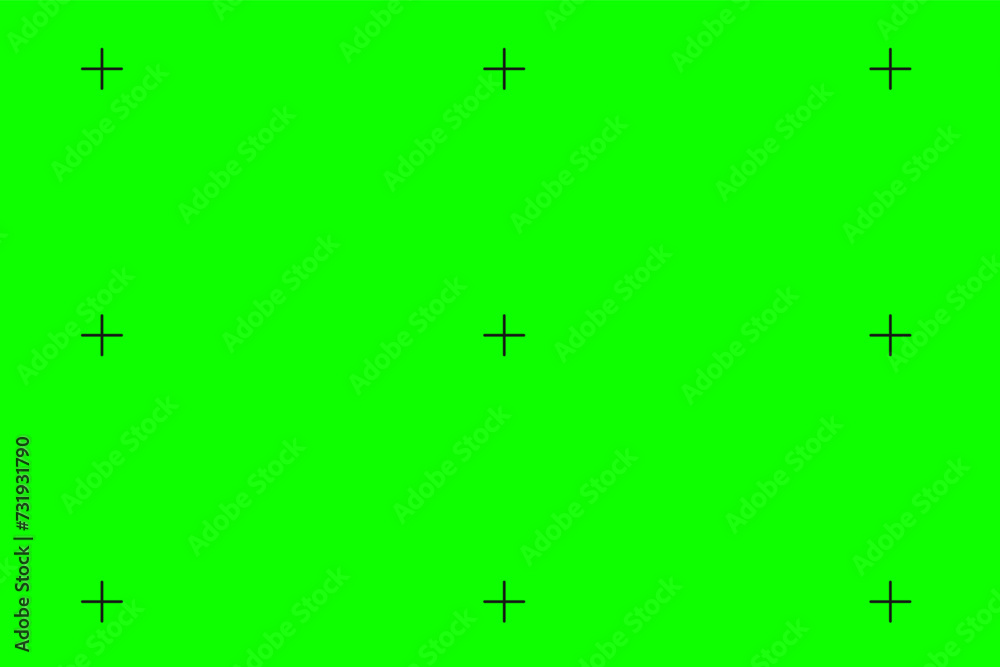 Green screen chroma key background, viewfinder camera frame, video film ...