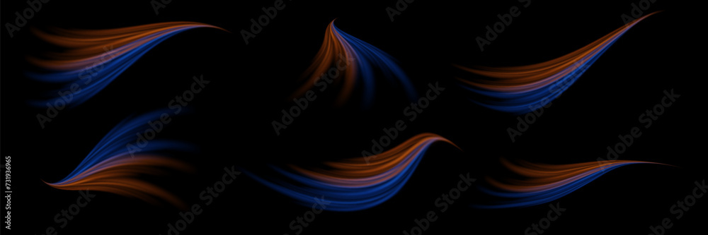 Line speed with light and trace movement. Electric wavy path, light ...