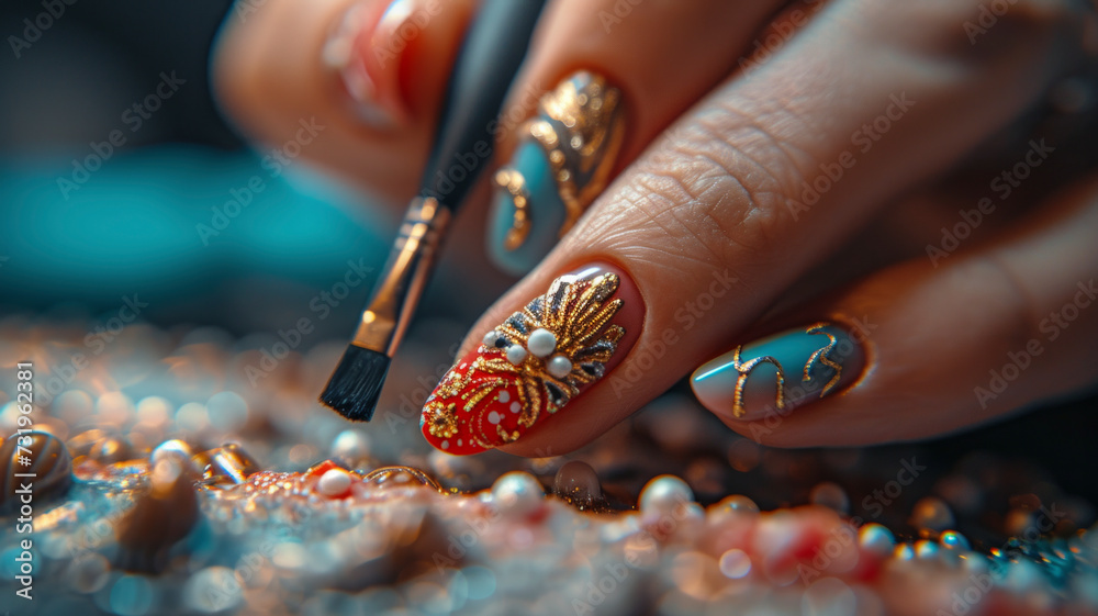 Artistic nail design exudes elegance, creativity, and skill in the ...