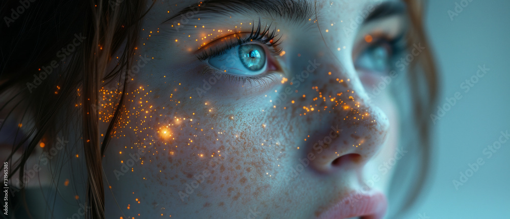 Draw a picture with the theme of the metaverse, technology and the ...