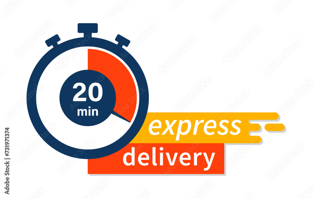 Vetor de Express delivery fast shipping service vector illustration ...
