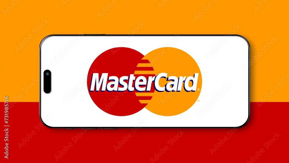 Istanbul, Turkey - 7 February 2024: Mastercard brand logo on smartphone ...