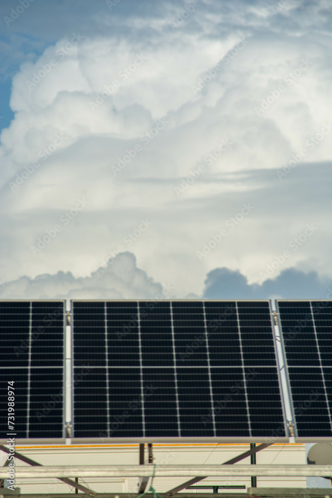 Solar Rooftop Array: Harnessing Renewable Energy with Panels on a ...