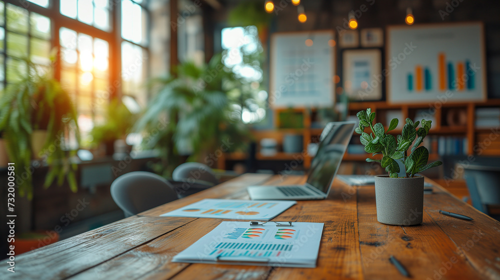 financial workshop or seminar setting with charts and graphs, creating ...