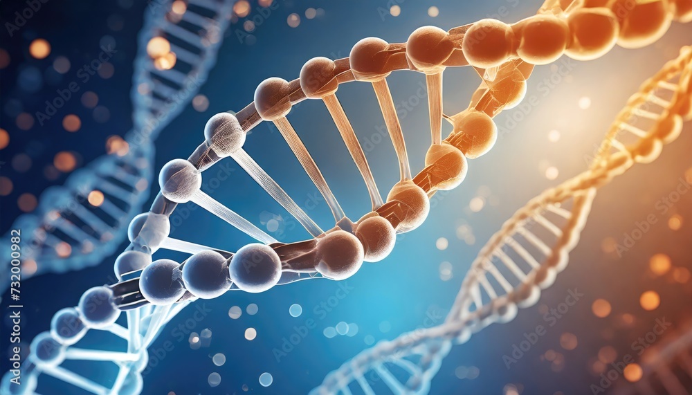 Science background with DNA. Generated with AI Stock Illustration ...