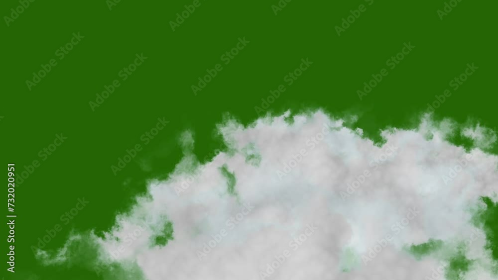 White Cloud Loop: Beautiful Fast Billowing Cloud Isolated. Animated ...