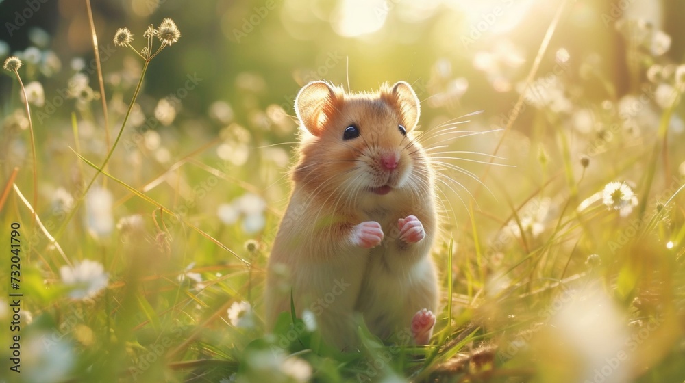 Witness the grace of nature as a super realistic rodents emerges from a ...