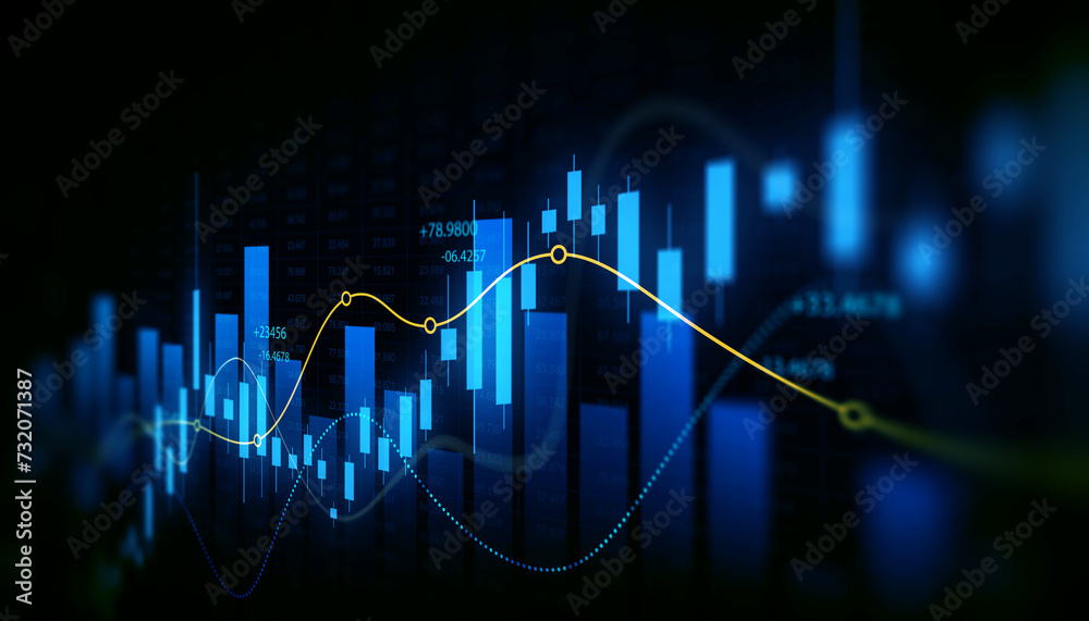 Stock market investment trading graph growth.Investment finance chart ...