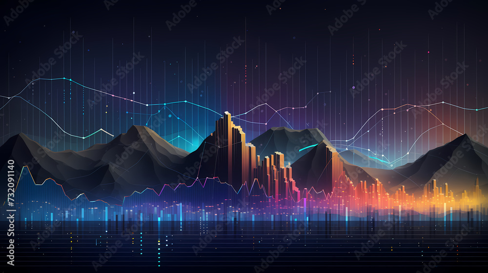 Stock market chart line concept, business chart on stock market ...