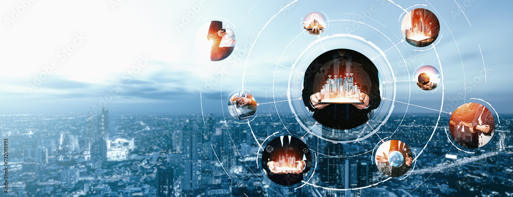 Communication technology , smart connection IOT and people network ...