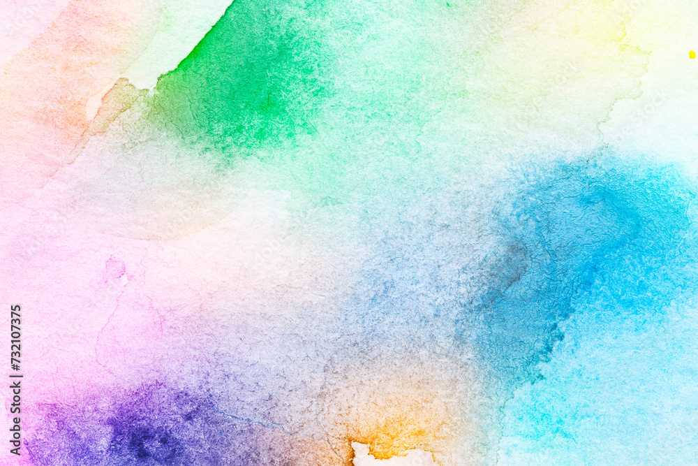 Macro close-up of an abstract colorful watercolor gradient fill ...