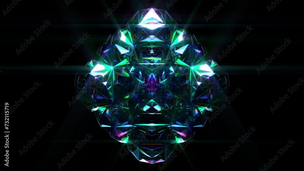 3d render abstract art video animation with surreal alien fractal ...