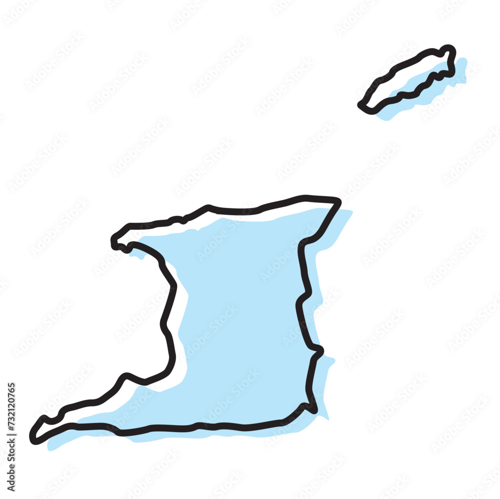 Trinidad And Tobago Map Trinidad And Tobago Vector Trinidad And