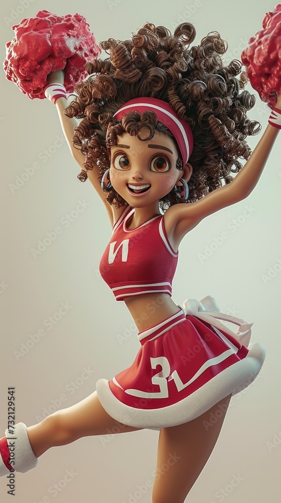 Cartoon digital avatars of Rallying Ruby An enthusiastic cheerleader ...